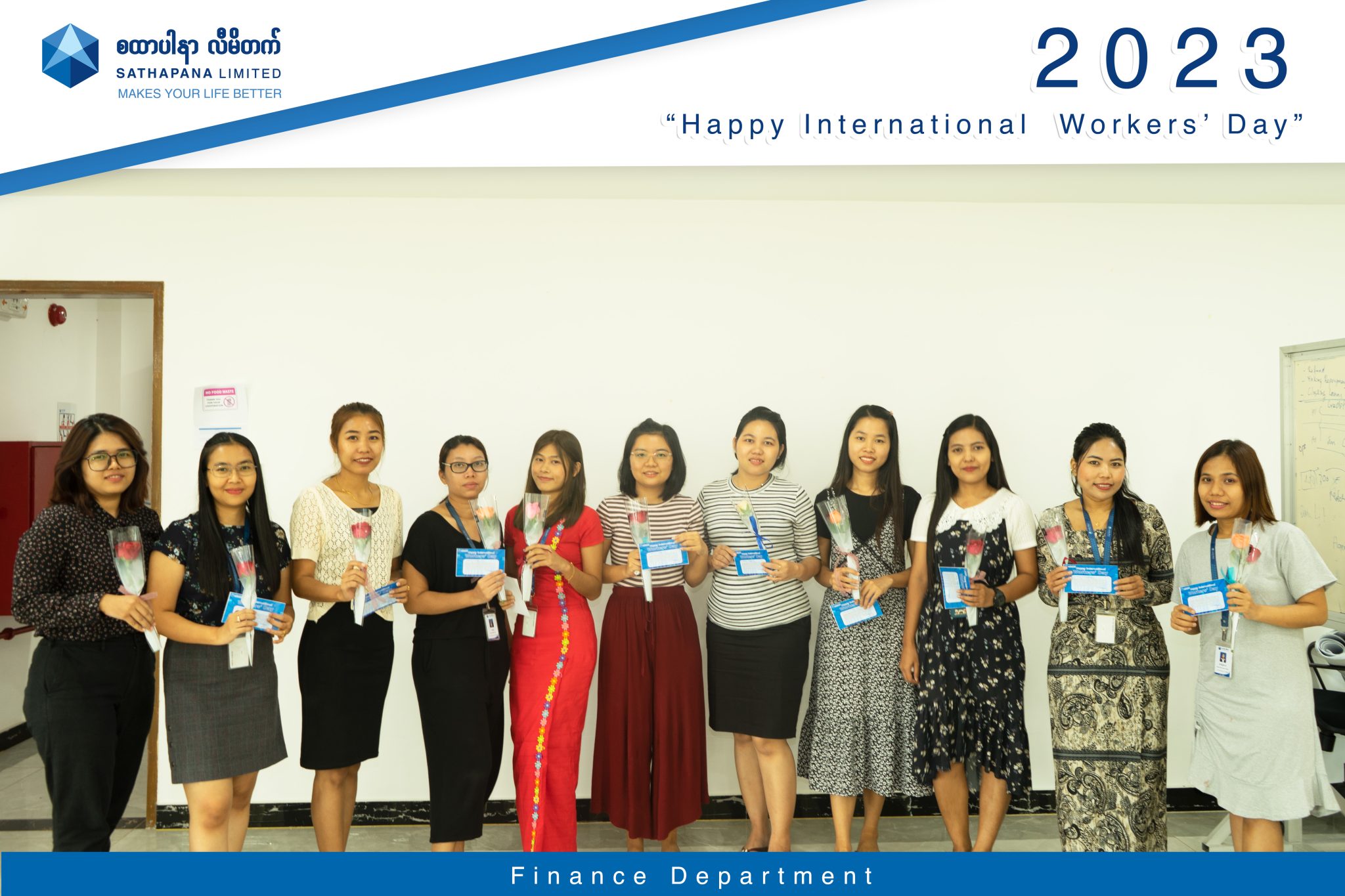 SATHAPANA Limited offered a lovely bouquet and a letter of appreciation to each and every staff ...