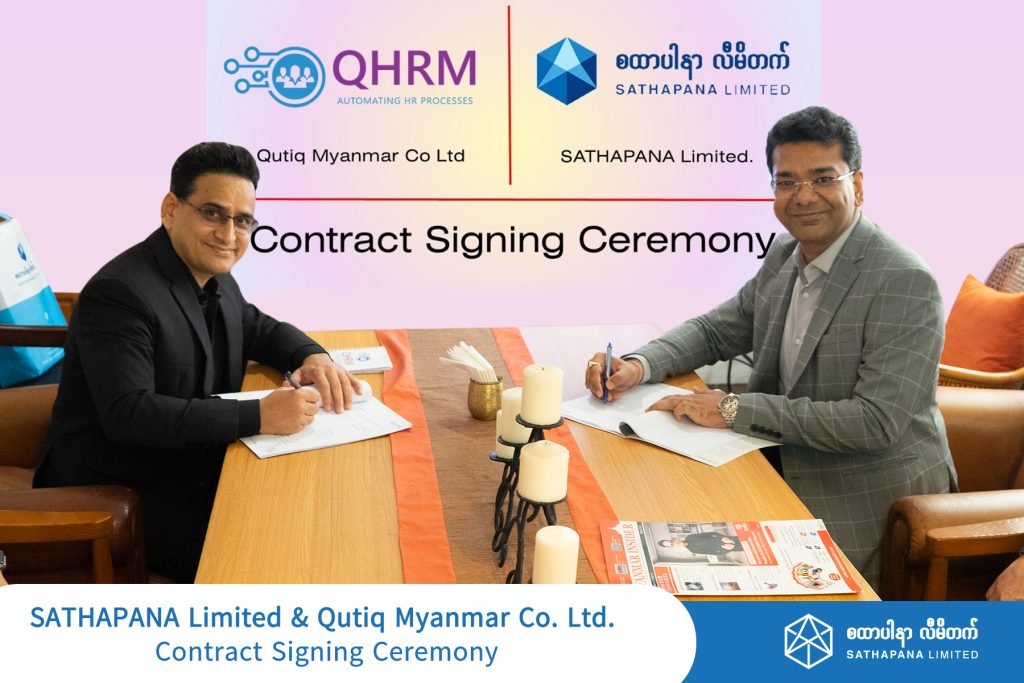 Contract Signing Ceremony with Qutiq Myanmar Co., Ltd. for HR Solutions ...